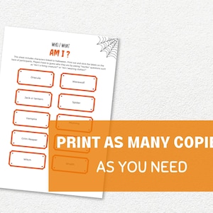 Halloween Who Am I Game, Halloween Guess Who, Who Am I Guessing Game ...