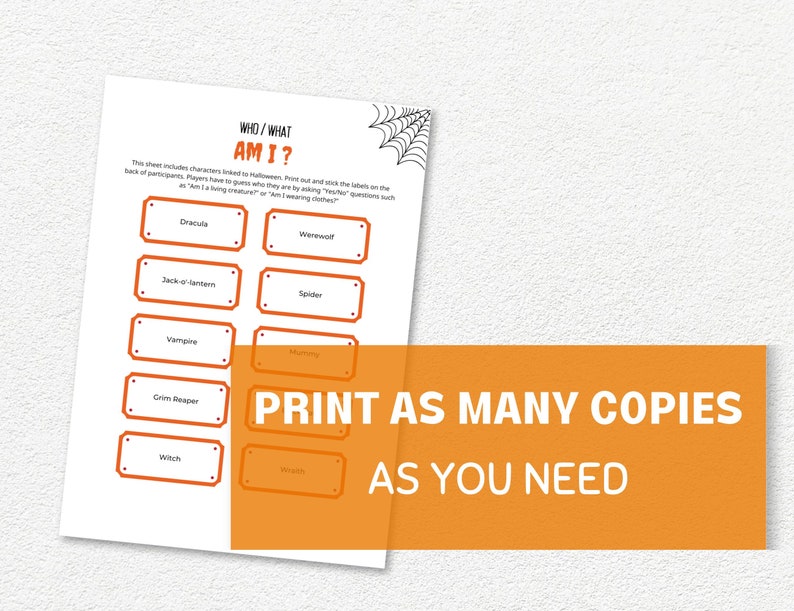 Halloween Who Am I Game, Halloween Guess Who, Who Am I Guessing Game ...