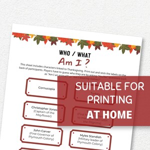 Thanksgiving Who Am I Game, Thanksgiving Guess My Word, Printable Guess ...