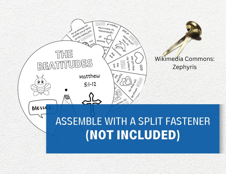 The Beatitudes Coloring Wheel, Beatitudes Craft Printable, Kids Bible ...