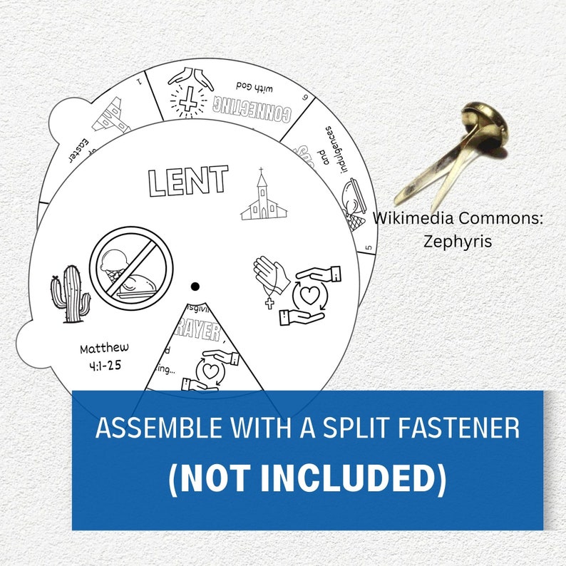 Lent Coloring Wheel, Printable Sunday School Lesson, Kids Bible Study ...