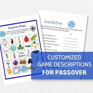 Passover Game Bundle Printable, 12 Editable Passover Activities for ...
