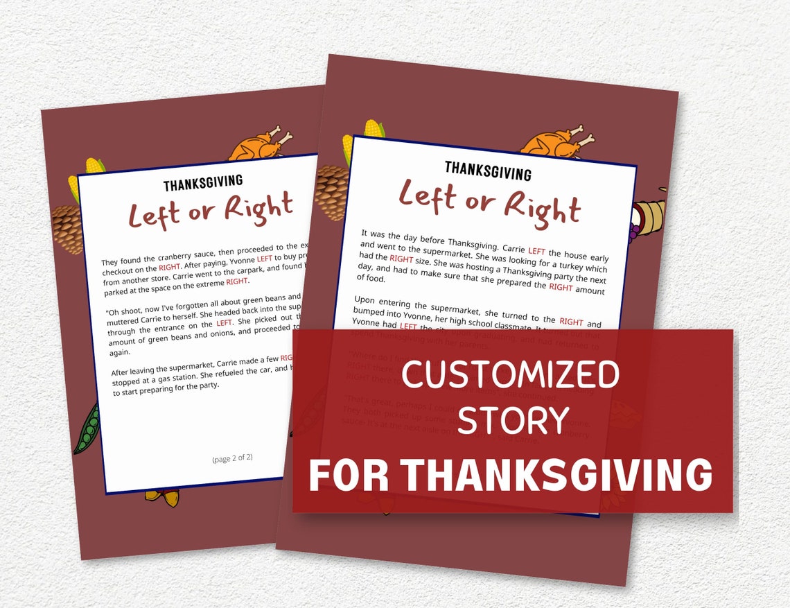 Thanksgiving Left Right Game Printable, Thanksgiving Pass the Prize ...
