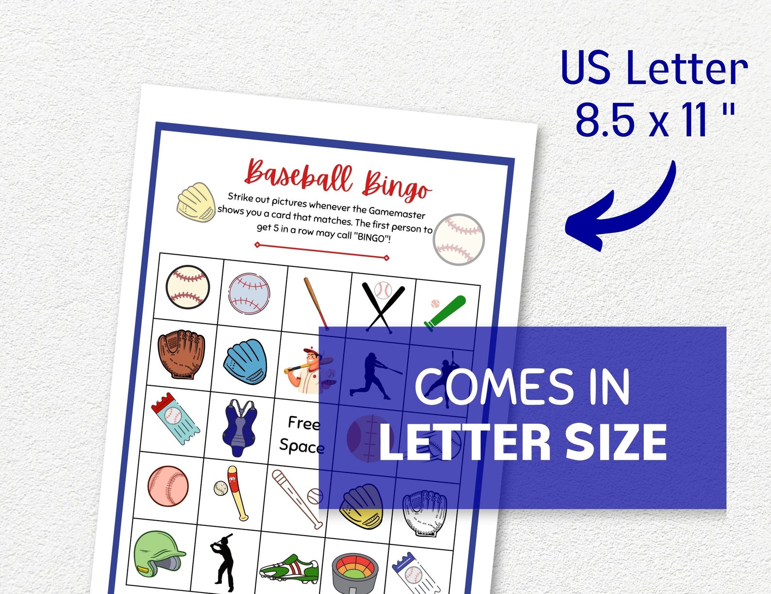Baseball Bingo Cards, 25 Printable Cards for Birthdays and Baby Showers ...