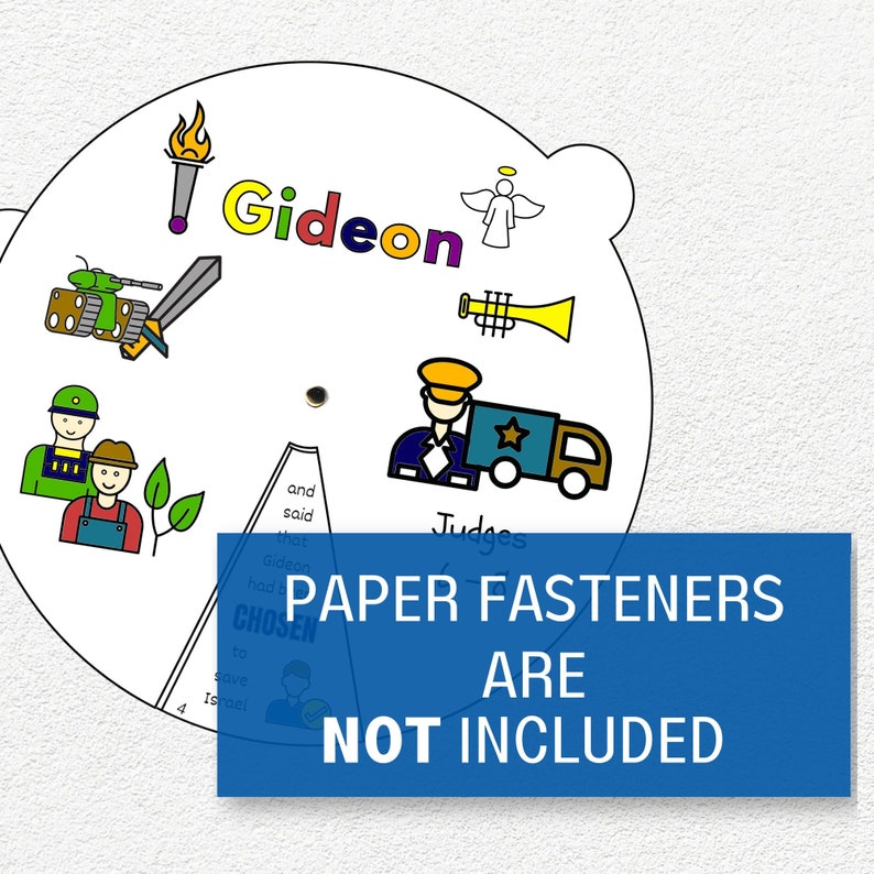 Gideon Coloring Wheel, Printable Sunday School Craft, Bible Story ...