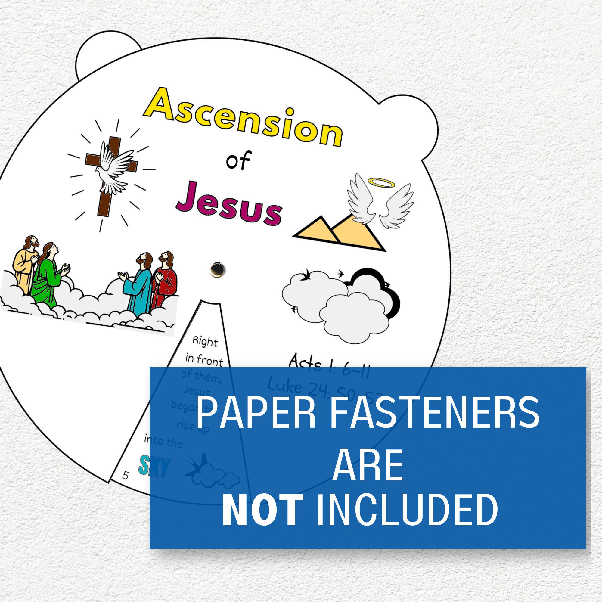 Ascension of Jesus Coloring Wheel, Sunday School Craft, Ascension Kids ...