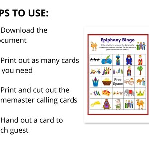 Epiphany Bingo Cards 50 Bingo Printable Cards for Three Kings - Etsy