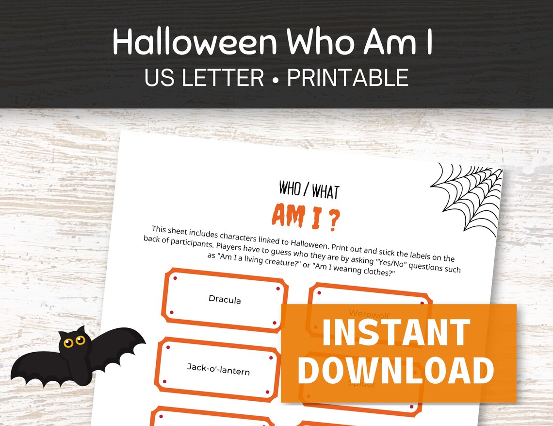 Halloween Who Am I Game, Halloween Guess Who, Who Am I Guessing Game ...