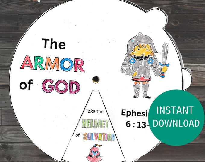Armor of God Craft, Bible Story Printable, Ephesians 6, Homeschool ...
