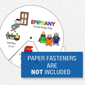 Epiphany Coloring Wheel, Three Kings Day Printable Craft, Kids Sunday ...