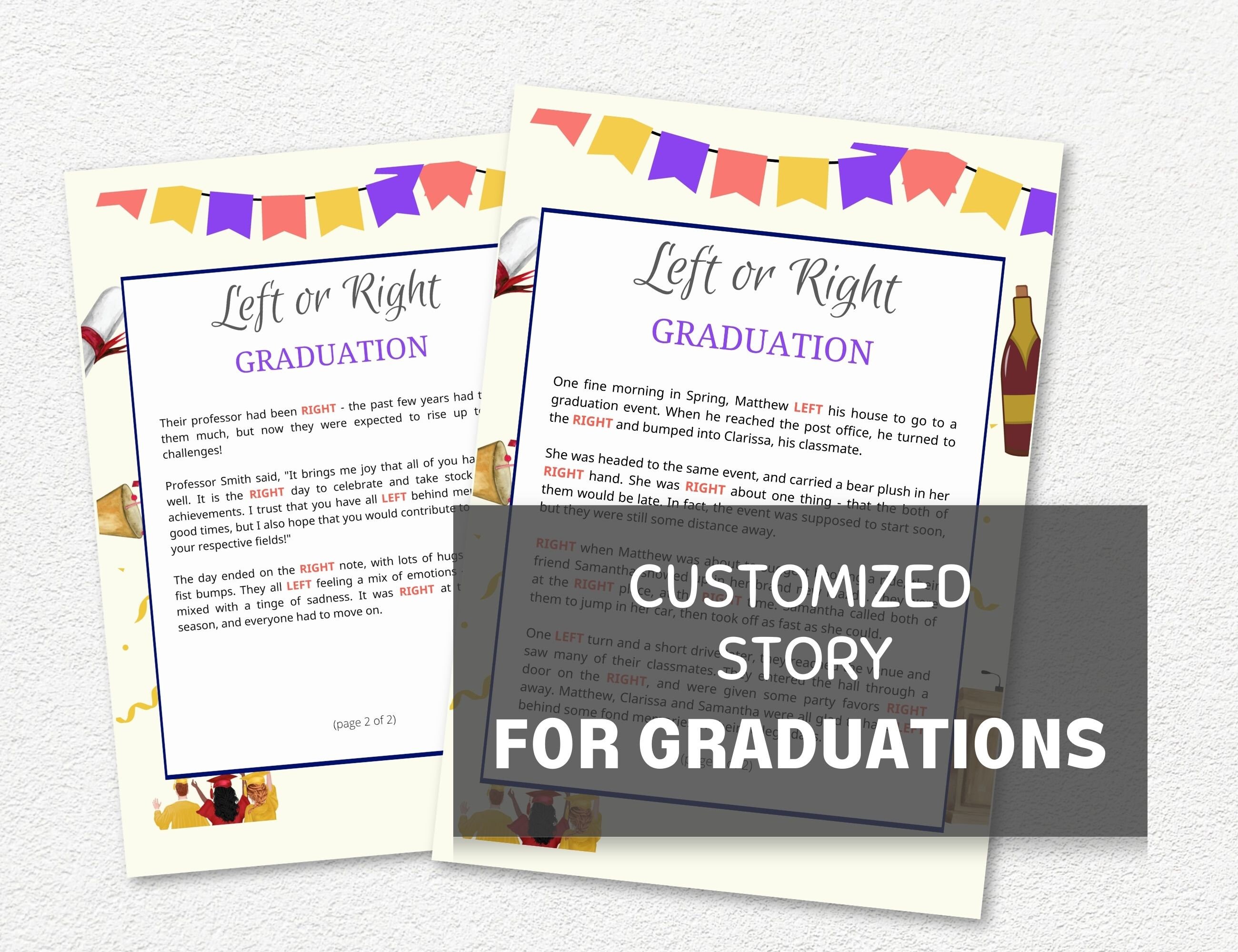 Left Right Game for Graduation Party, Pass the Gift Games for ...