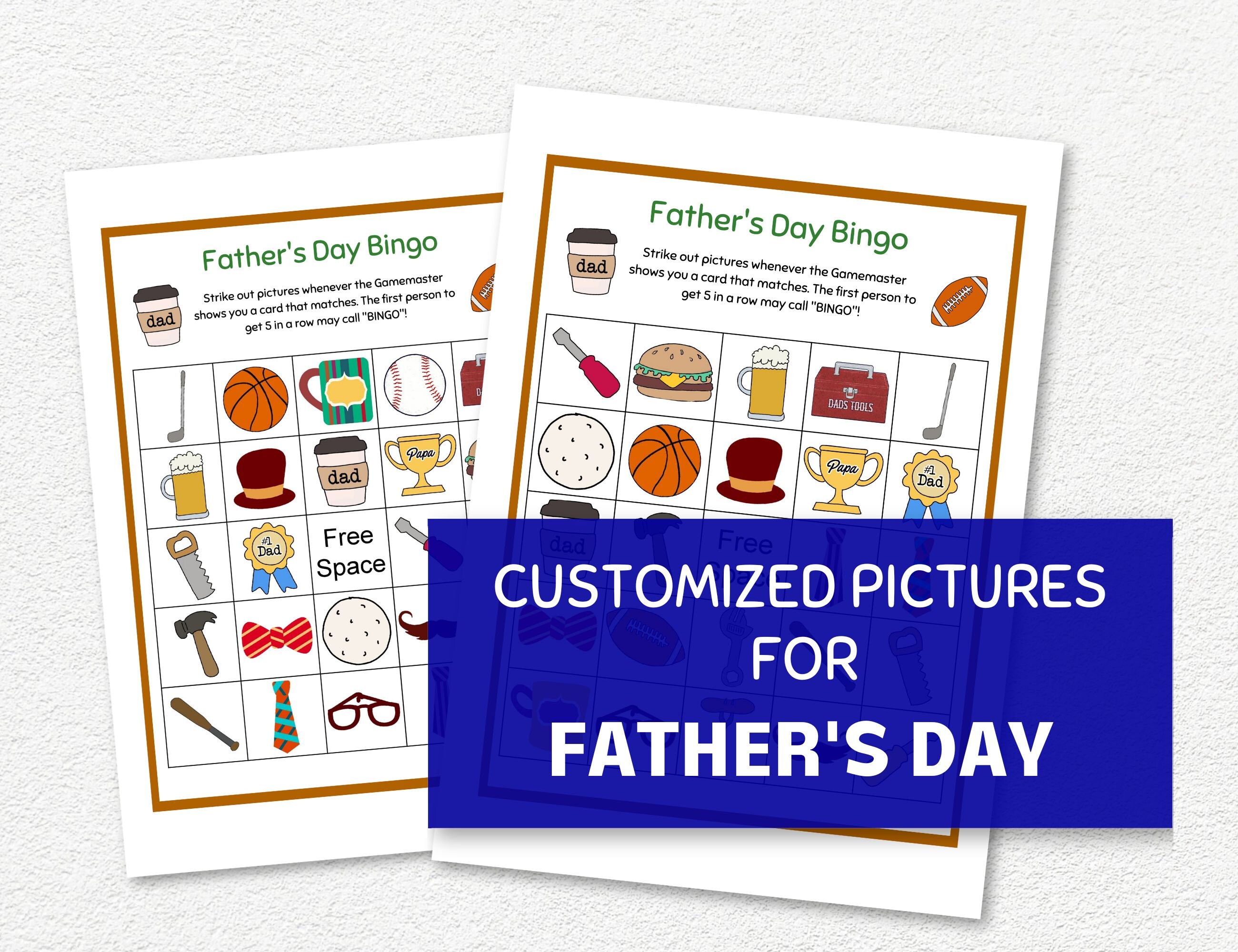 Father’s Day Bingo Cards Printable, 100 Father’s Day Bingo Cards PDF ...