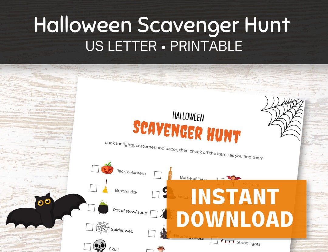 Halloween Scavenger Hunt Printable, Scavenger Hunt Office, Scavenger ...
