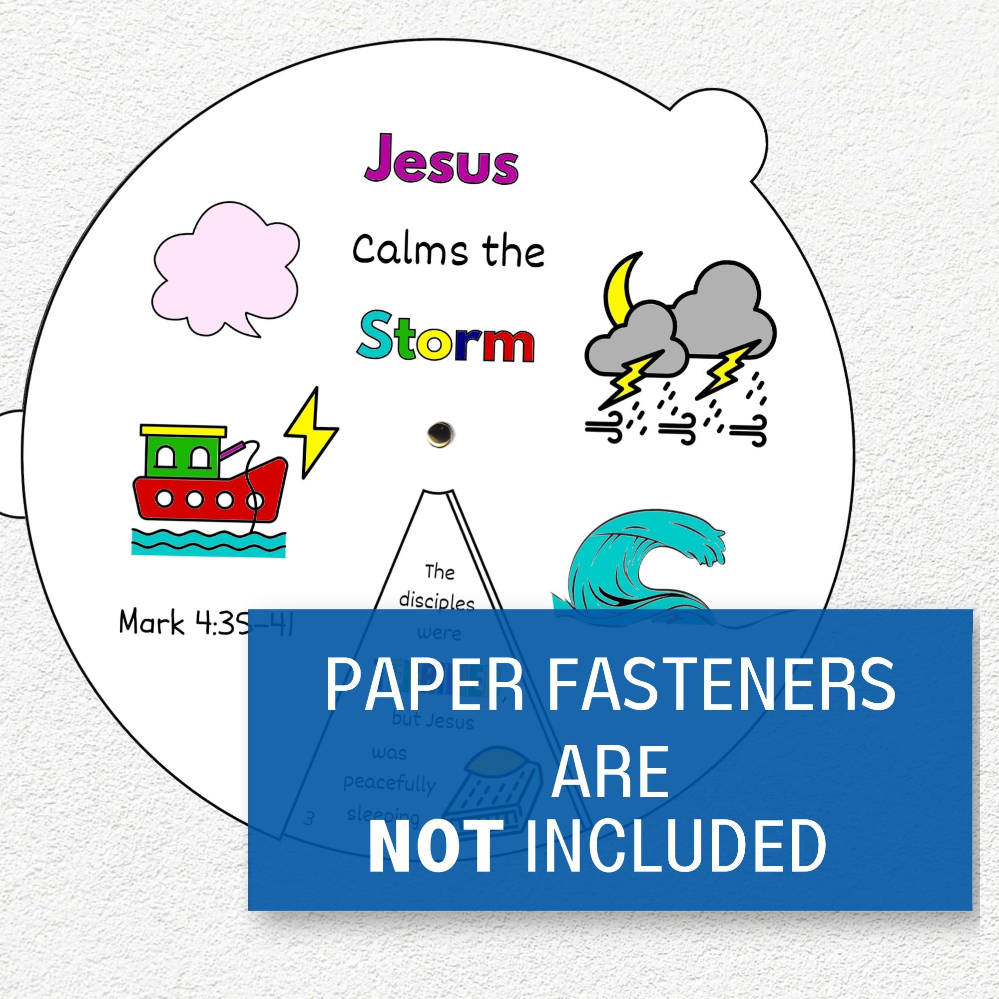 Sunday School Coloring Wheel Bundle, 32 Printable Sunday School Craft ...