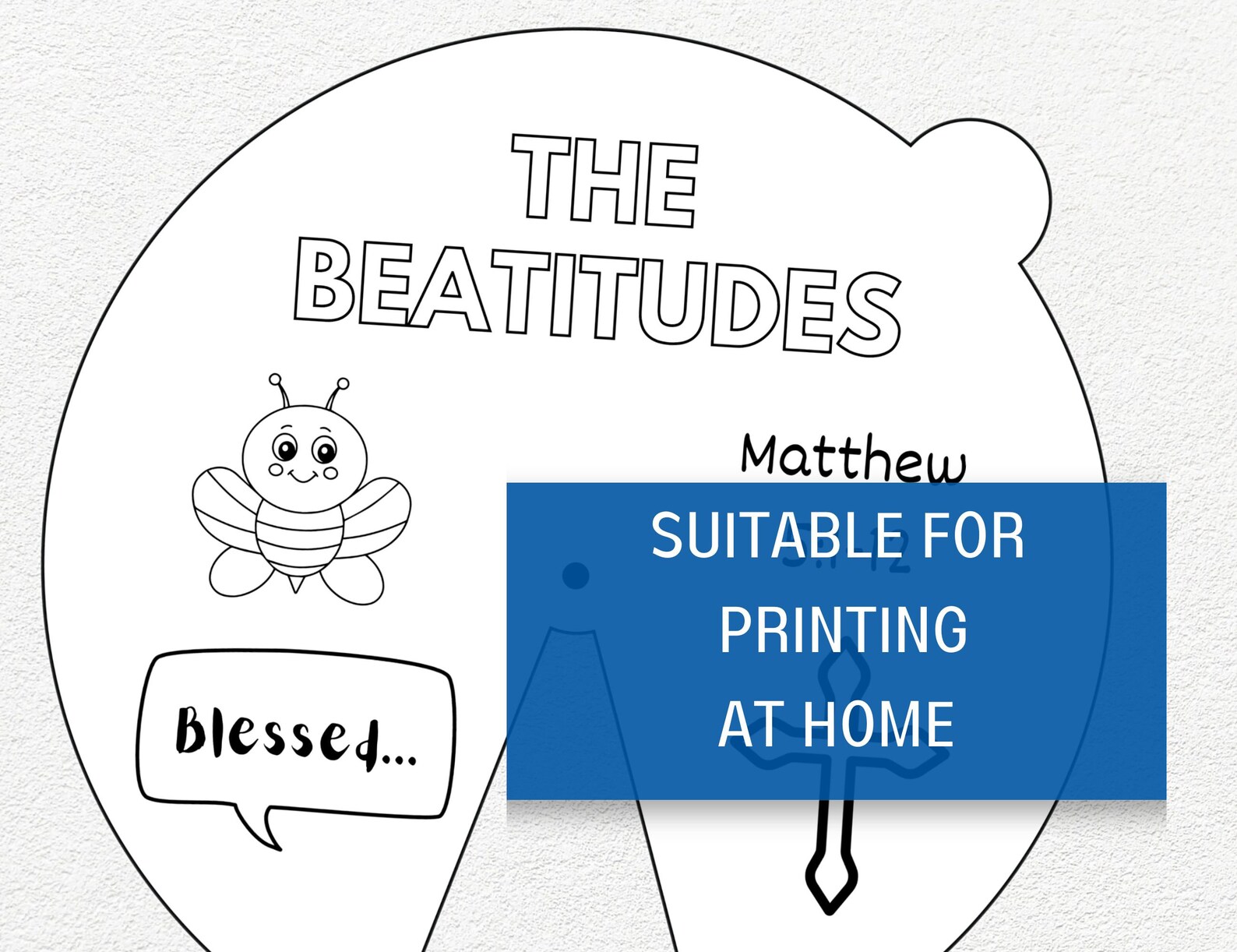 The Beatitudes Coloring Wheel, Beatitudes Craft Printable, Kids Bible ...