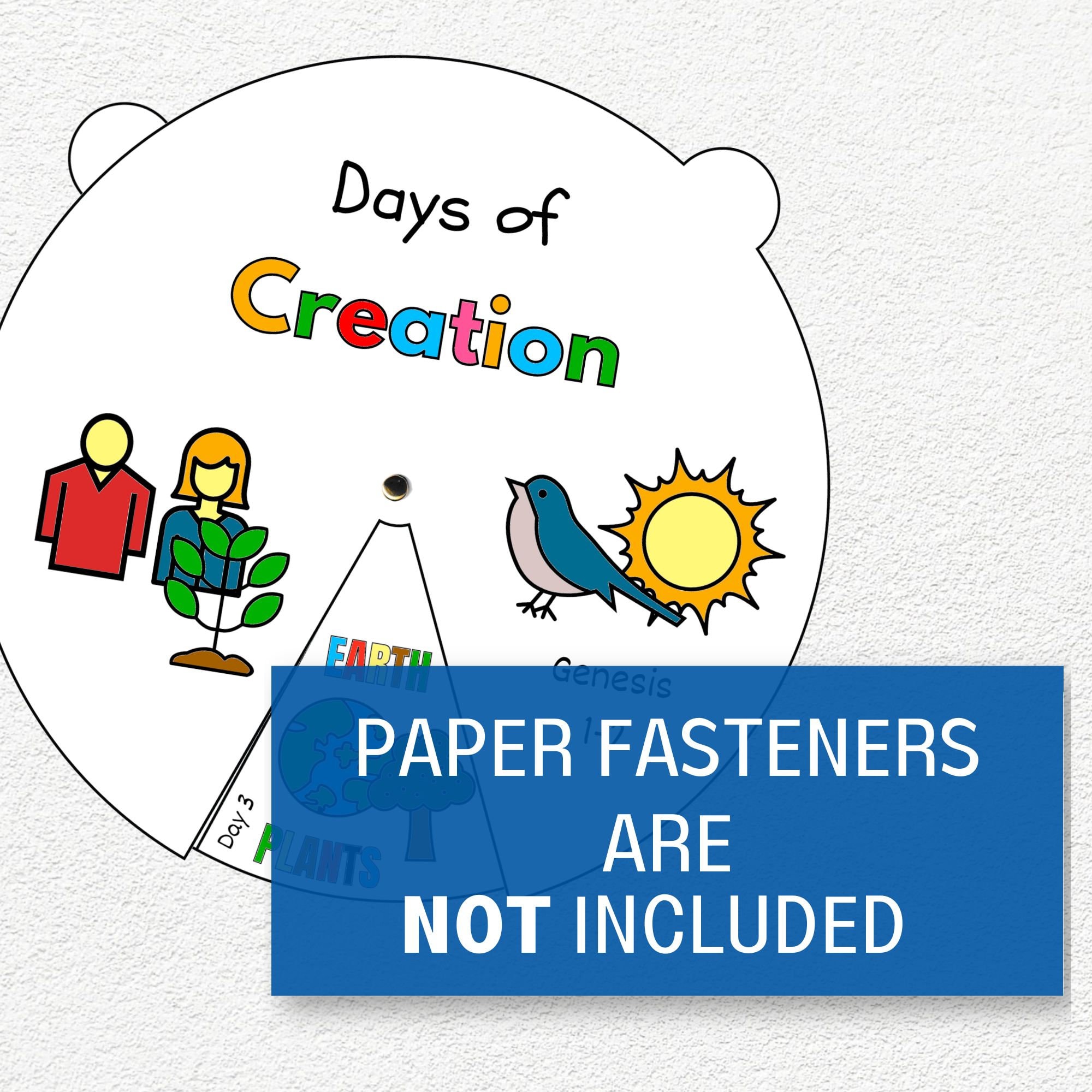 Days of Creation Coloring Wheel, Printable Sunday School Lesson ...