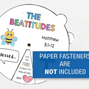 The Beatitudes Coloring Wheel, Beatitudes Craft Printable, Kids Bible ...