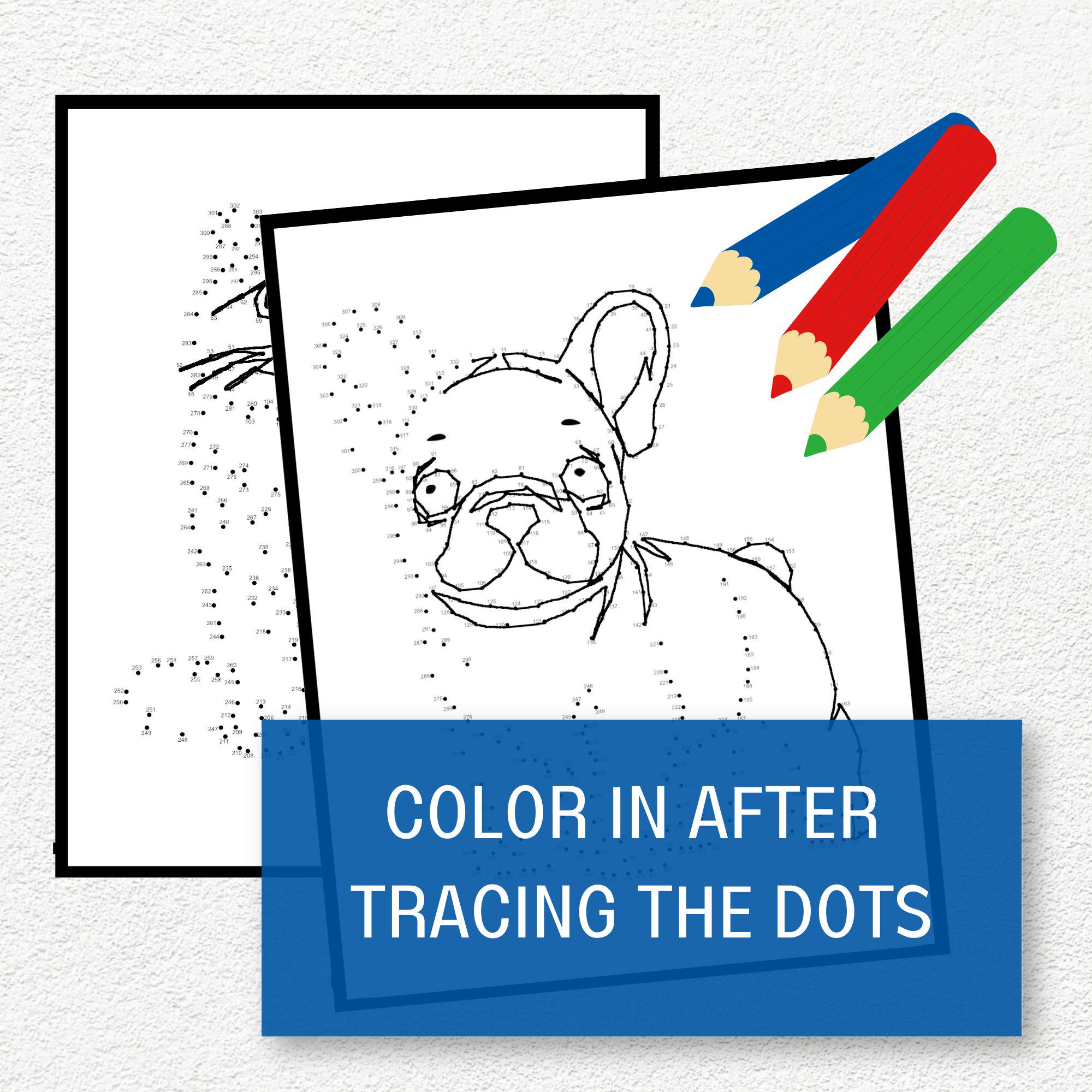 Pets Dot to Dot Activity, 20 Printable Worksheets for Adults and Teens ...