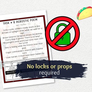 Cinco De Mayo Escape Room, 12 Printable PDF Puzzles, Mexican History ...