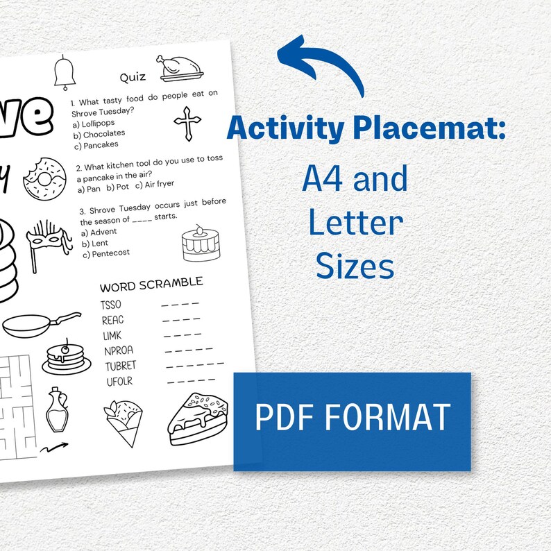 Shrove Tuesday Activity Bundle, 3 Printable Sunday School Lessons ...