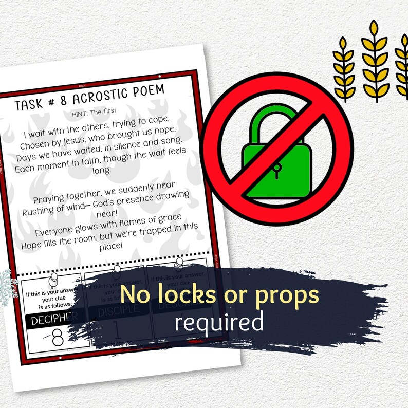 Pentecost Escape Room, 12 Printable PDF Puzzles, Pentecost Game for ...