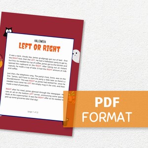 Halloween Left Right Game Printable, Halloween Pass the Prize Game ...