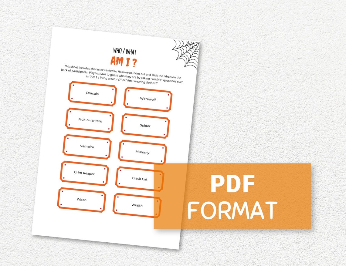 Halloween Who Am I Game, Halloween Guess Who, Who Am I Guessing Game ...