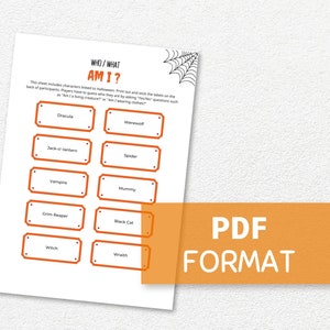 Halloween Who Am I Game, Halloween Guess Who, Who Am I Guessing Game ...