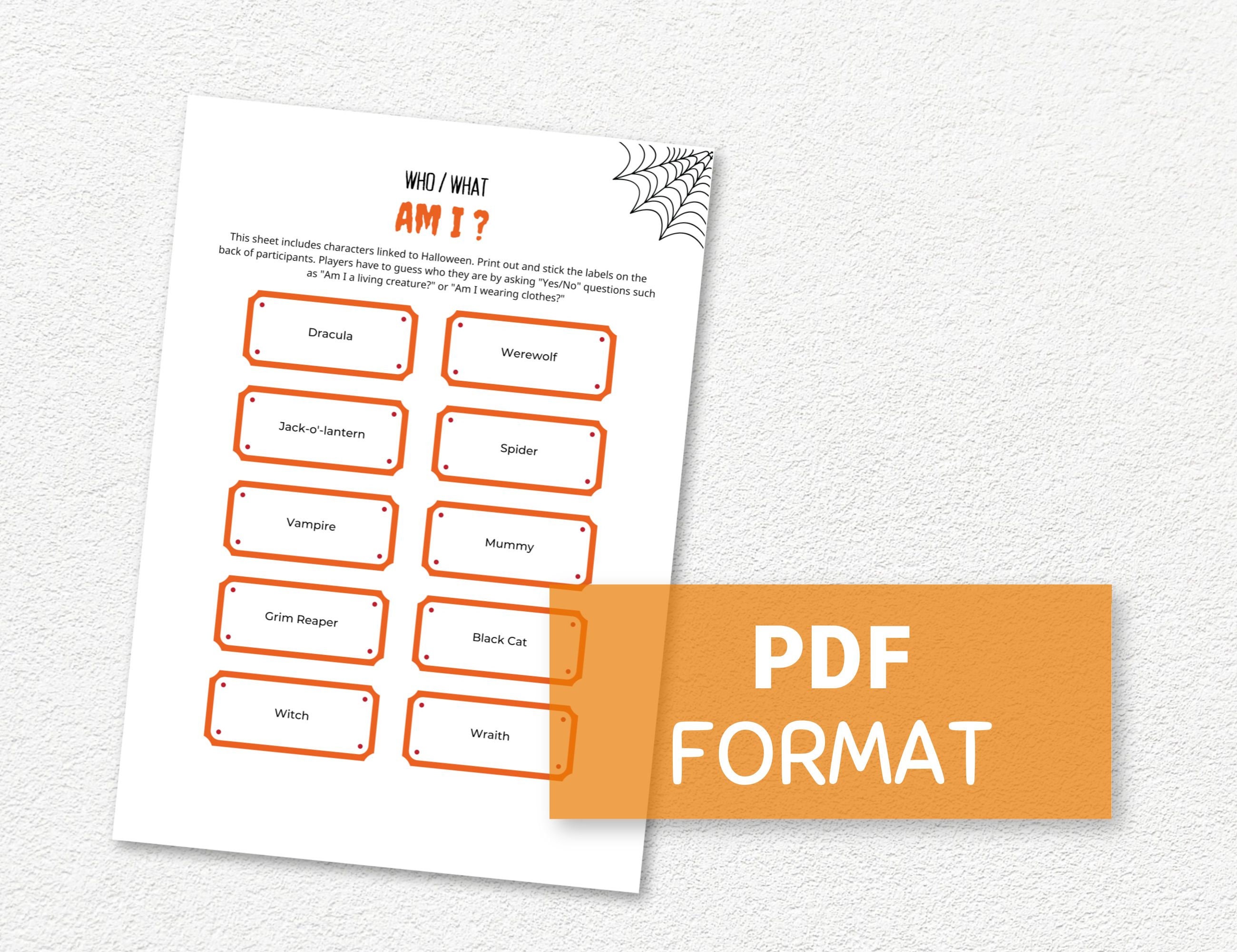 Halloween Who Am I Game, Halloween Guess Who, Who Am I Guessing Game ...