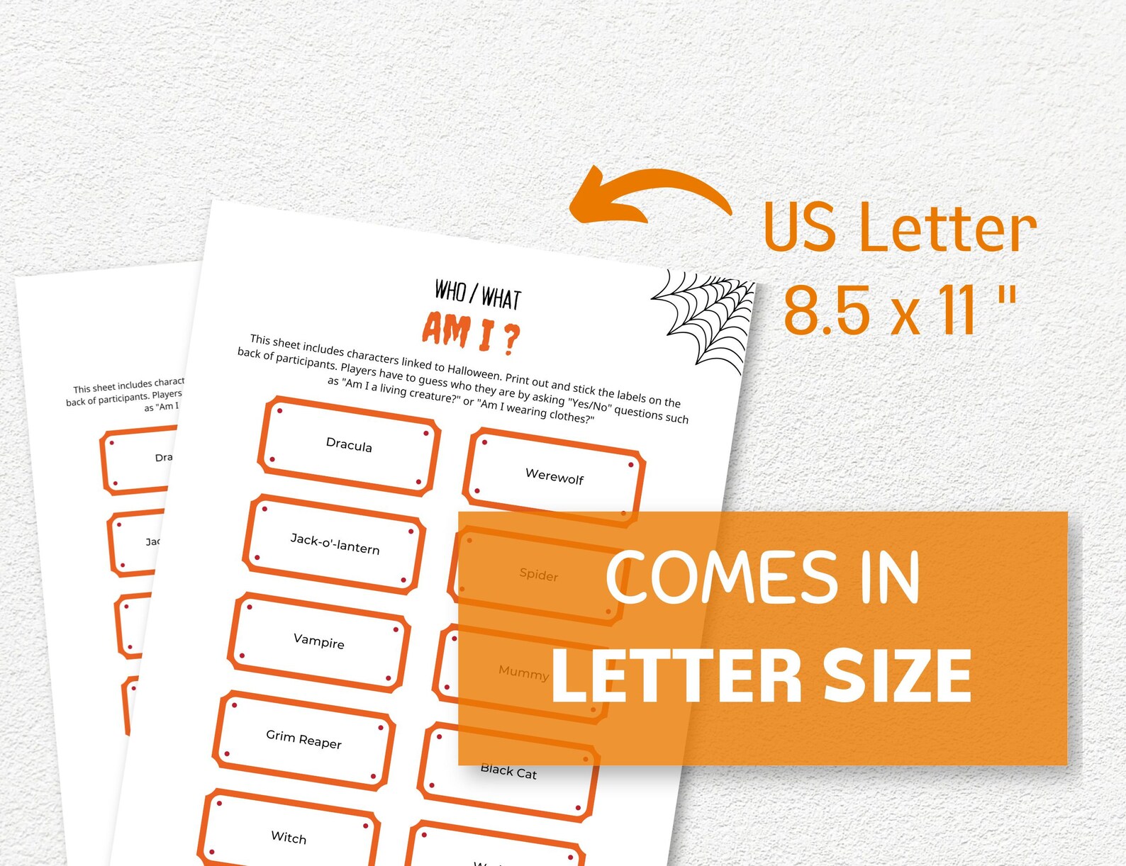 Halloween Who Am I Game, Halloween Guess Who, Who Am I Guessing Game ...