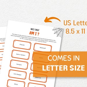 Halloween Who Am I Game, Halloween Guess Who, Who Am I Guessing Game ...