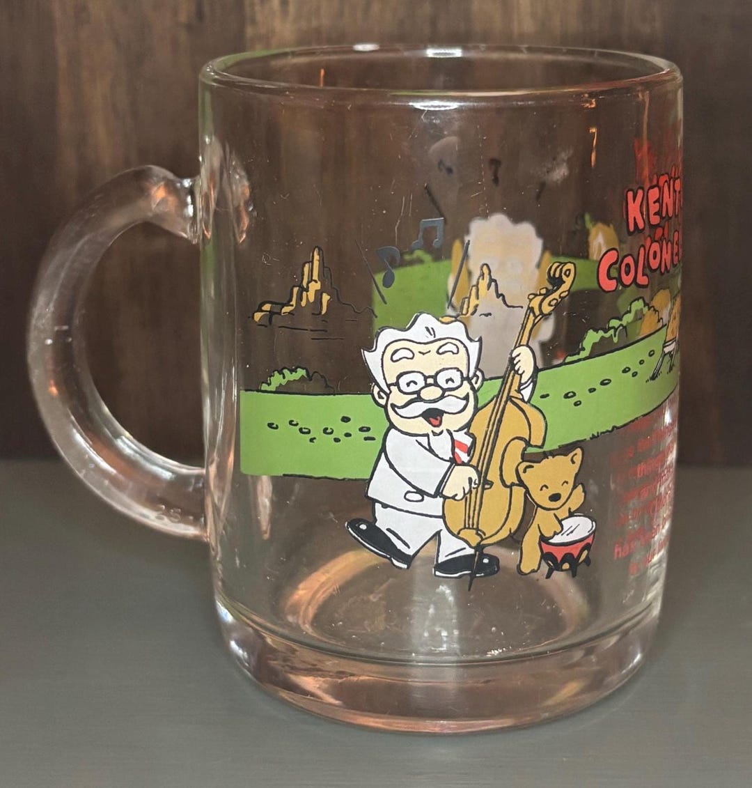 Rare KFC Colonel Sanders Glass Mug - Etsy