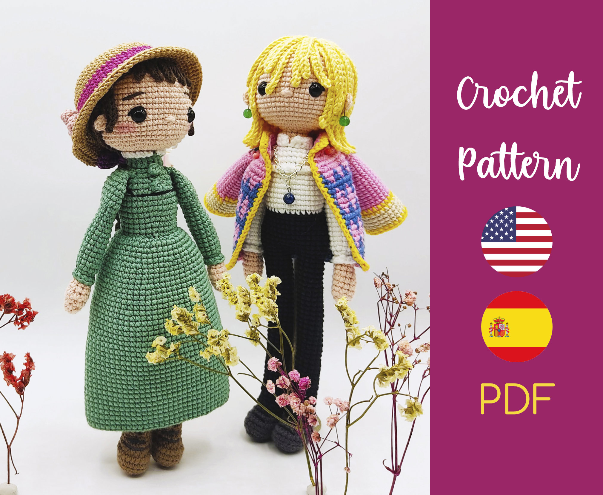 SOPHIE & JENKINS Crochet pattern Amigurumi Doll Pattern - Etsy España SOPHIE & JENKINS Crochet pattern Amigurumi Doll Pattern - Etsy España