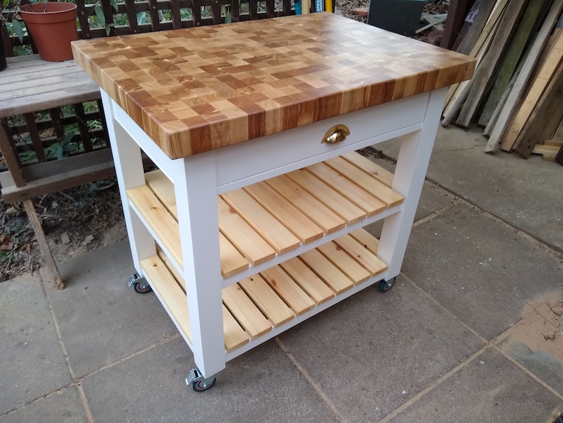 Handmade Oak Butchers Block End Grain Kitchen Island Pine - Etsy UK