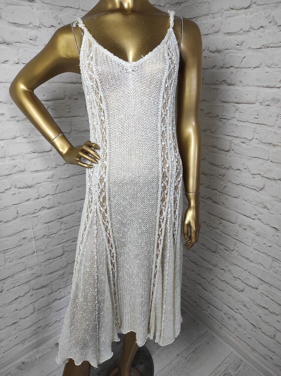 Mary Farrin VTG 70s Dress Tank Knitted Dress Cami Prairie - Etsy UK