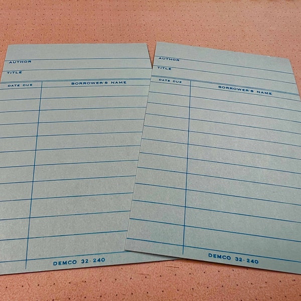 Library Card Place Cards - Etsy