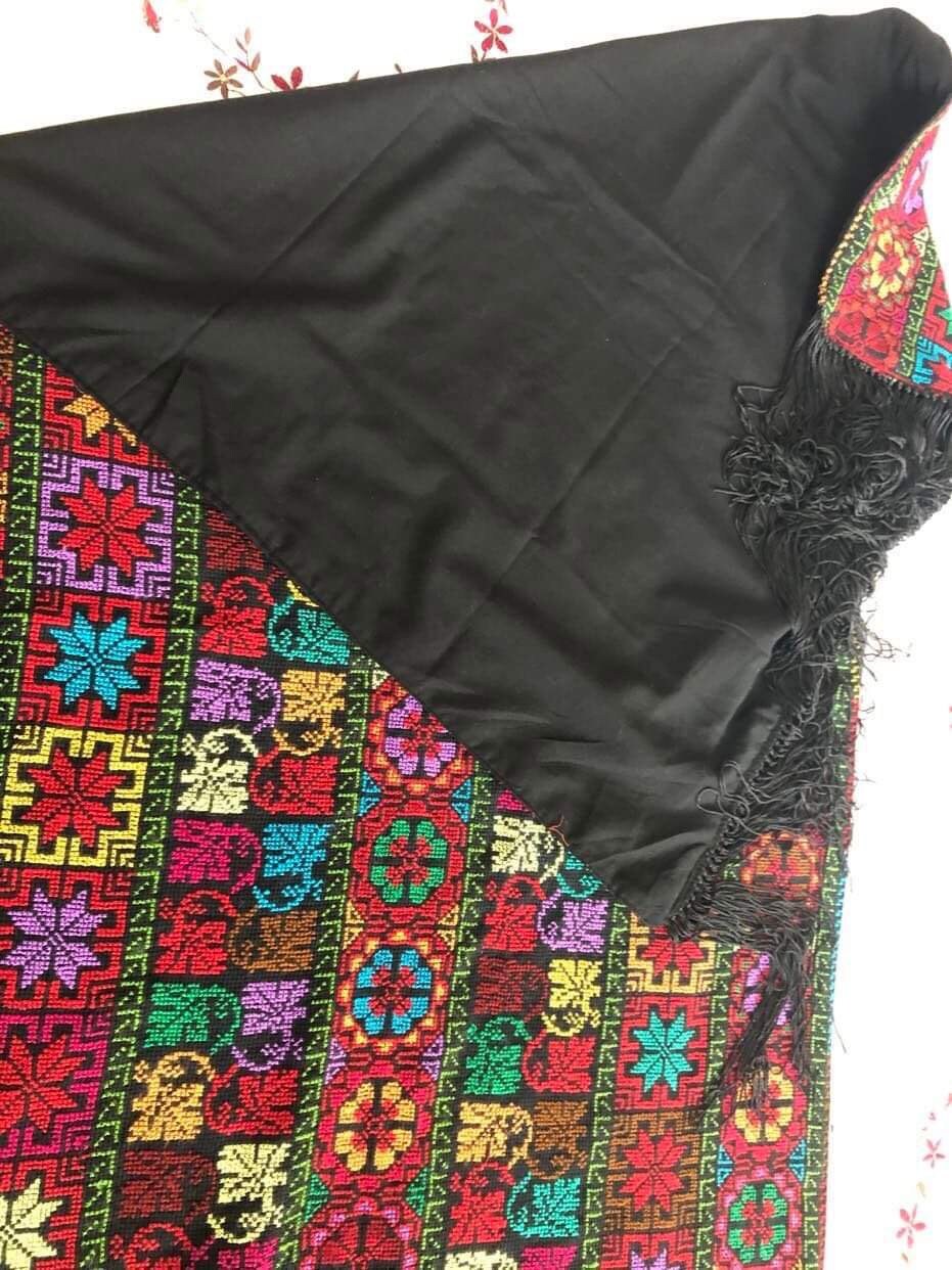 Unique Egyptian Arabic Bedouin Heavy Cotton Hand Embroidered Double ...