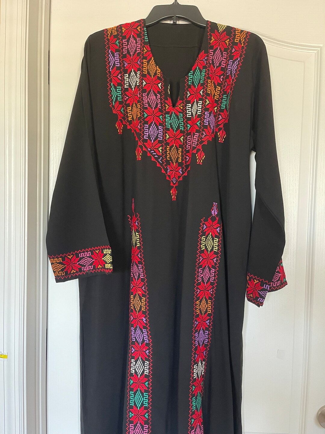 Vintage Style Colorful Egyptian Arabic Bedouin Tribal Abaya Dress ...