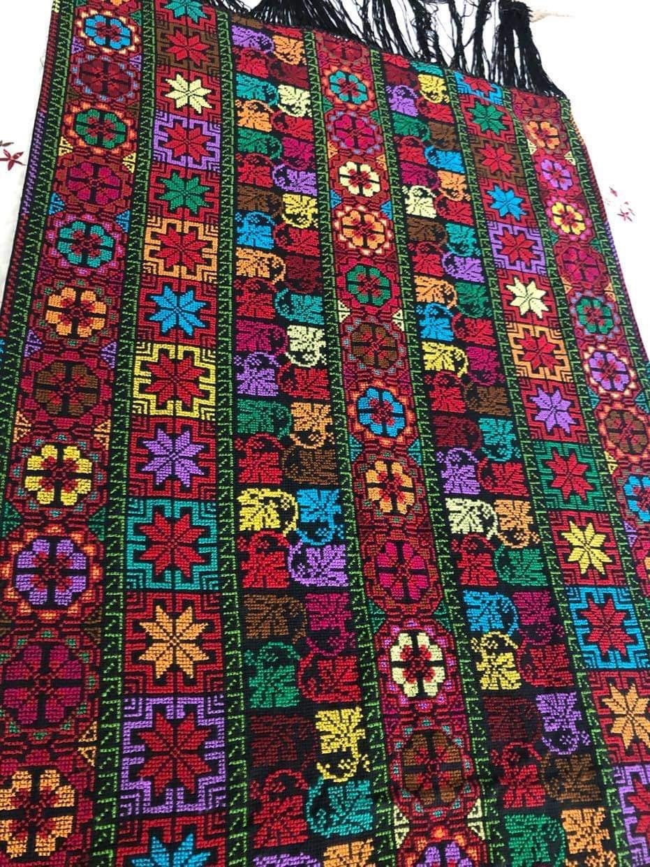 Unique Egyptian Arabic Bedouin Heavy Cotton Hand Embroidered Double ...