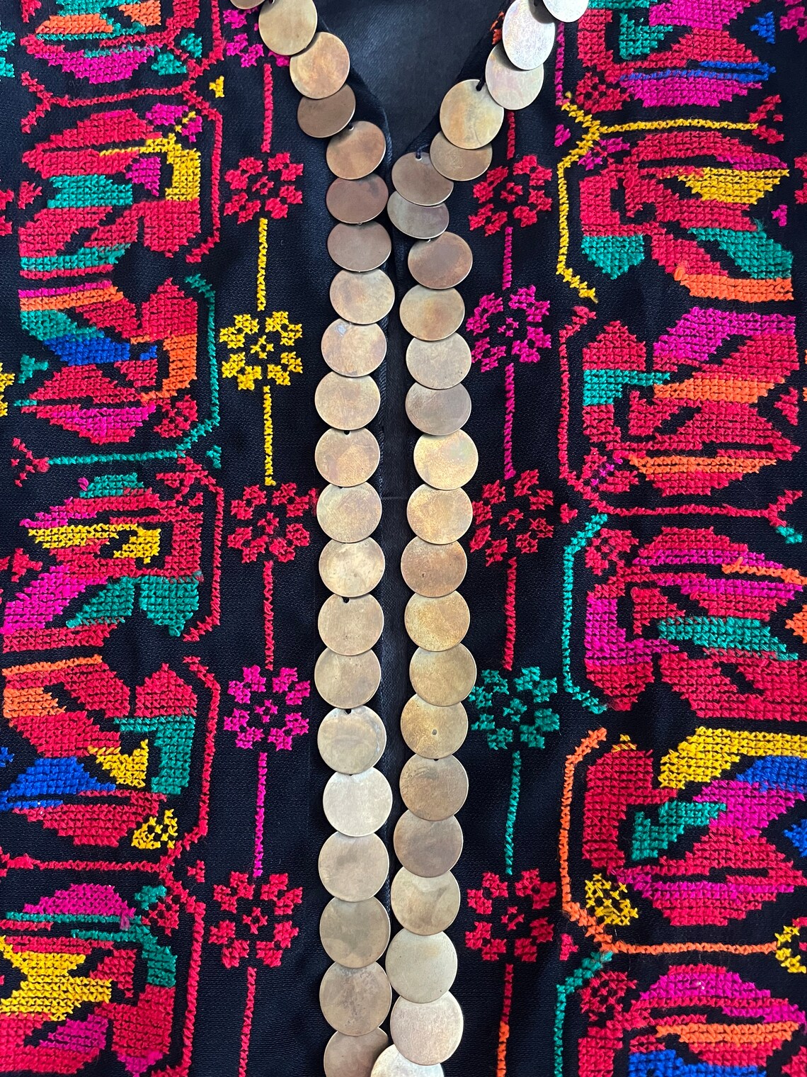 Vintage Style Colorful Egyptian Arabic Bedouin Tribal Brass Coins Vest ...