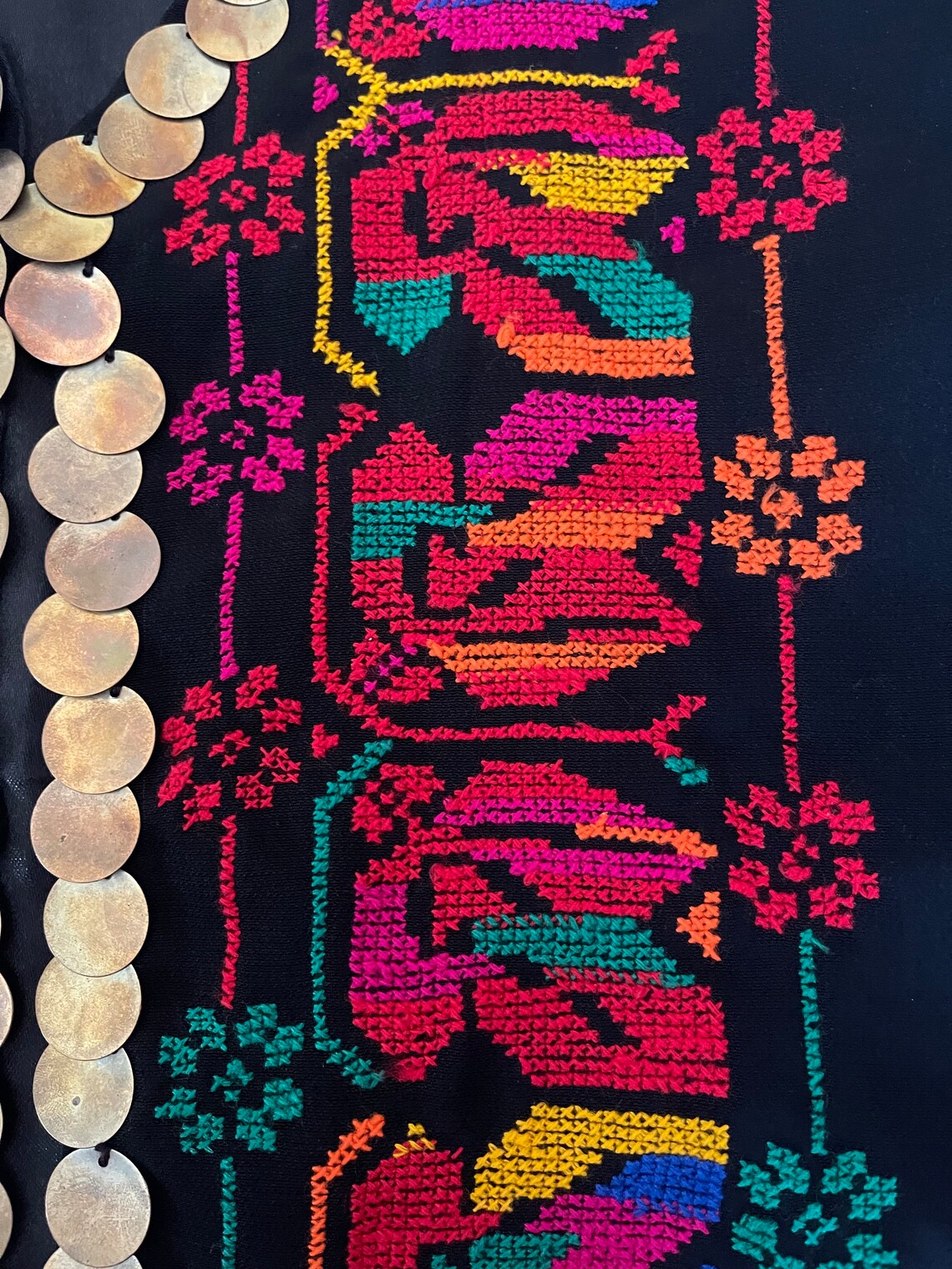 Vintage Style Colorful Egyptian Arabic Bedouin Tribal Brass Coins Vest ...