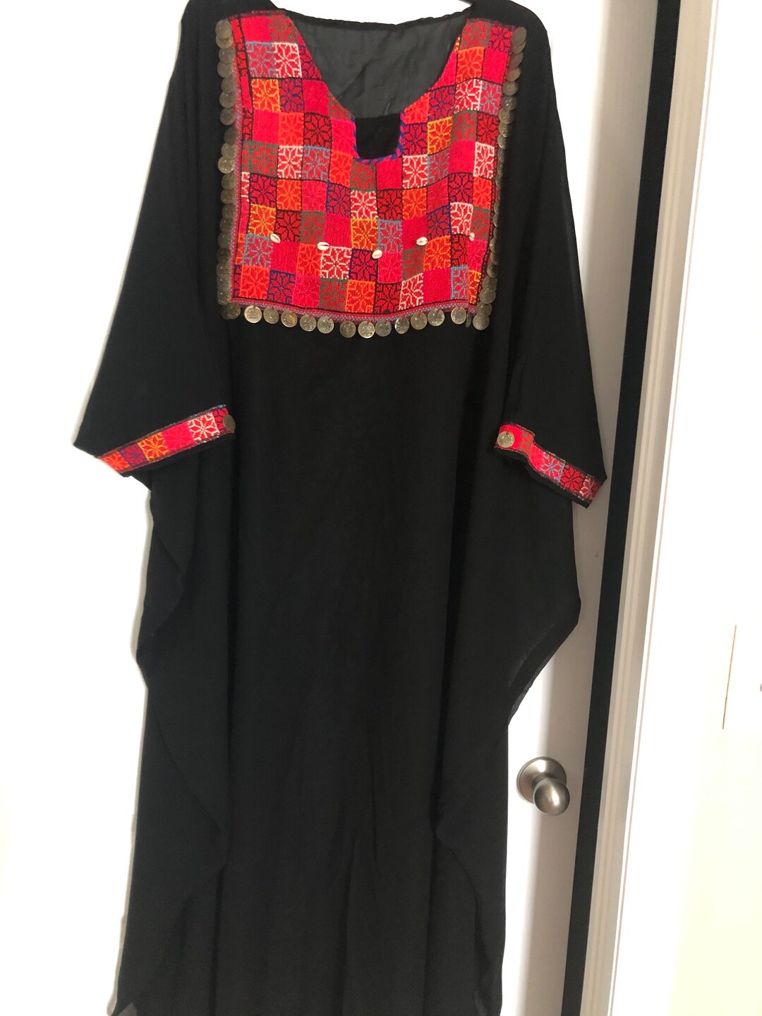 Vintage Style Colorful Egyptian Arabic Bedouin Tribal Abaya Dress ...