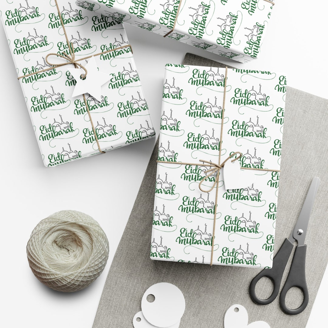 Eid Mubarak Green With Masjid Mosque Design Gift Wrap Papers - Etsy