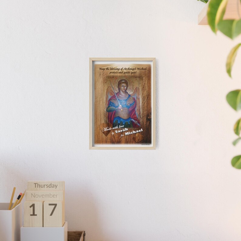 Saint Archangel Michael Religious Icon Poster: Personalized Digital ...