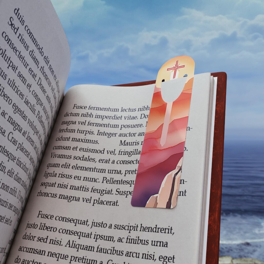 Metal Bookmark With Watercolor Art and Cross | Eternal Lightweight ...