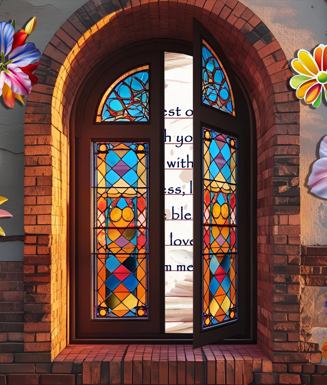 Window of Blessings Card Template: DIY Printable Greeting Card (PDF ...