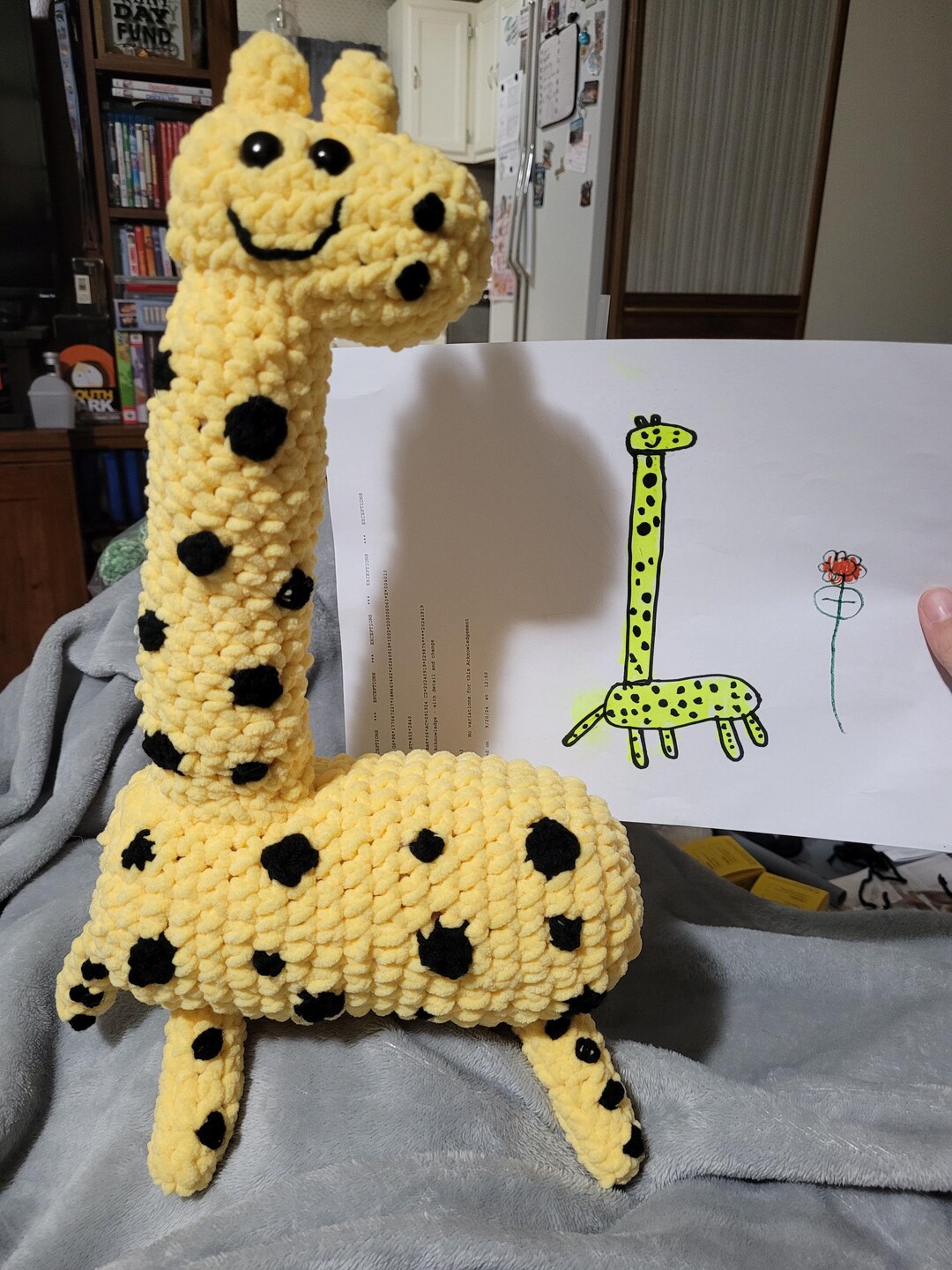 Custom Cuddles Crochet Stuffed Animal Based on Your Childs Artwork. - Etsy