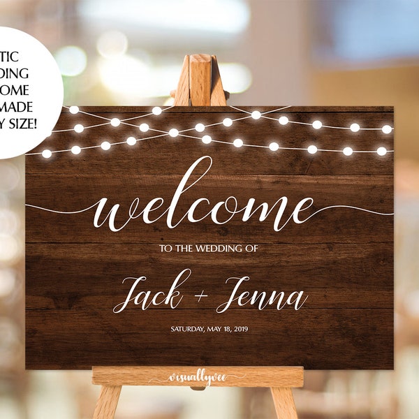 Printed Welcome Wedding Sign - Etsy