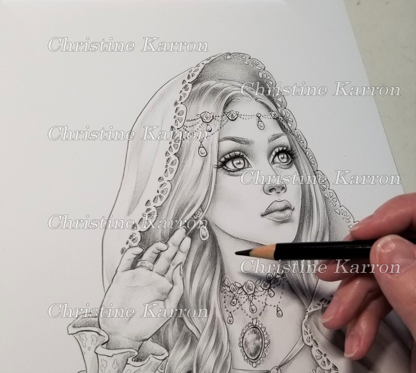 Amber Coloring Page GRAYSCALE Illustration Fae Hood Woman - Etsy