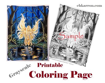 Seedling Coloring Page Grayscale Instant Download Printable - Etsy